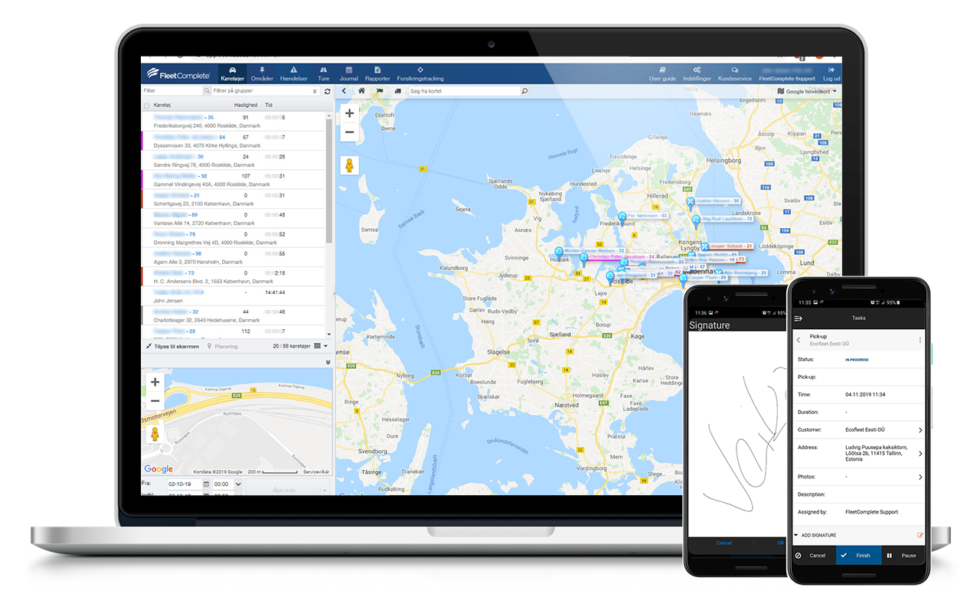 Flådestyring & GPS Tracking | Fleet Complete Danmark